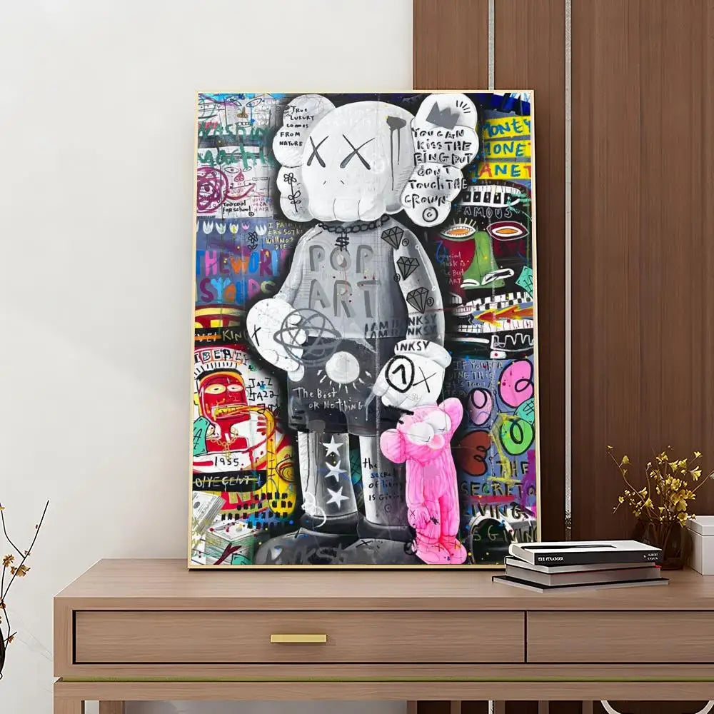 Kaws Pop Art - Amore Design Canvas – amoredesignshop