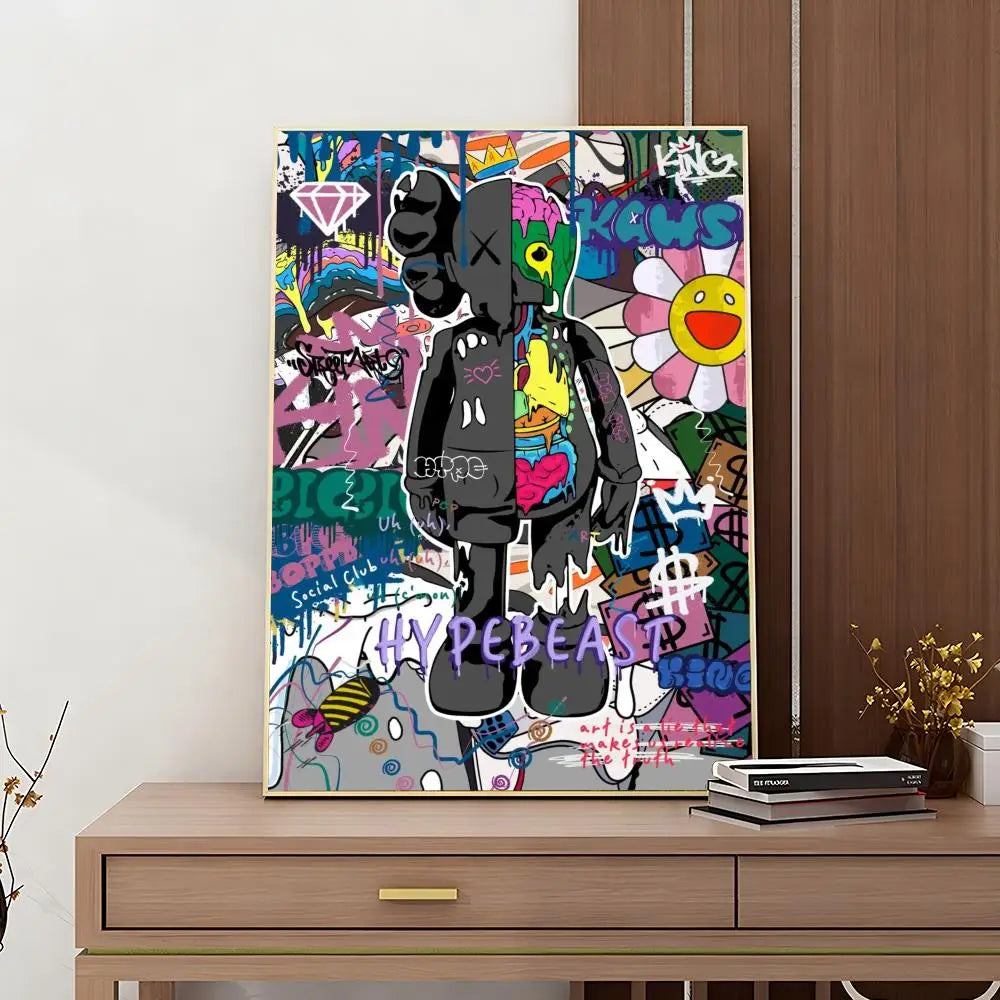 Kaws Graffiti - Amore Design Canvas – amoredesignshop